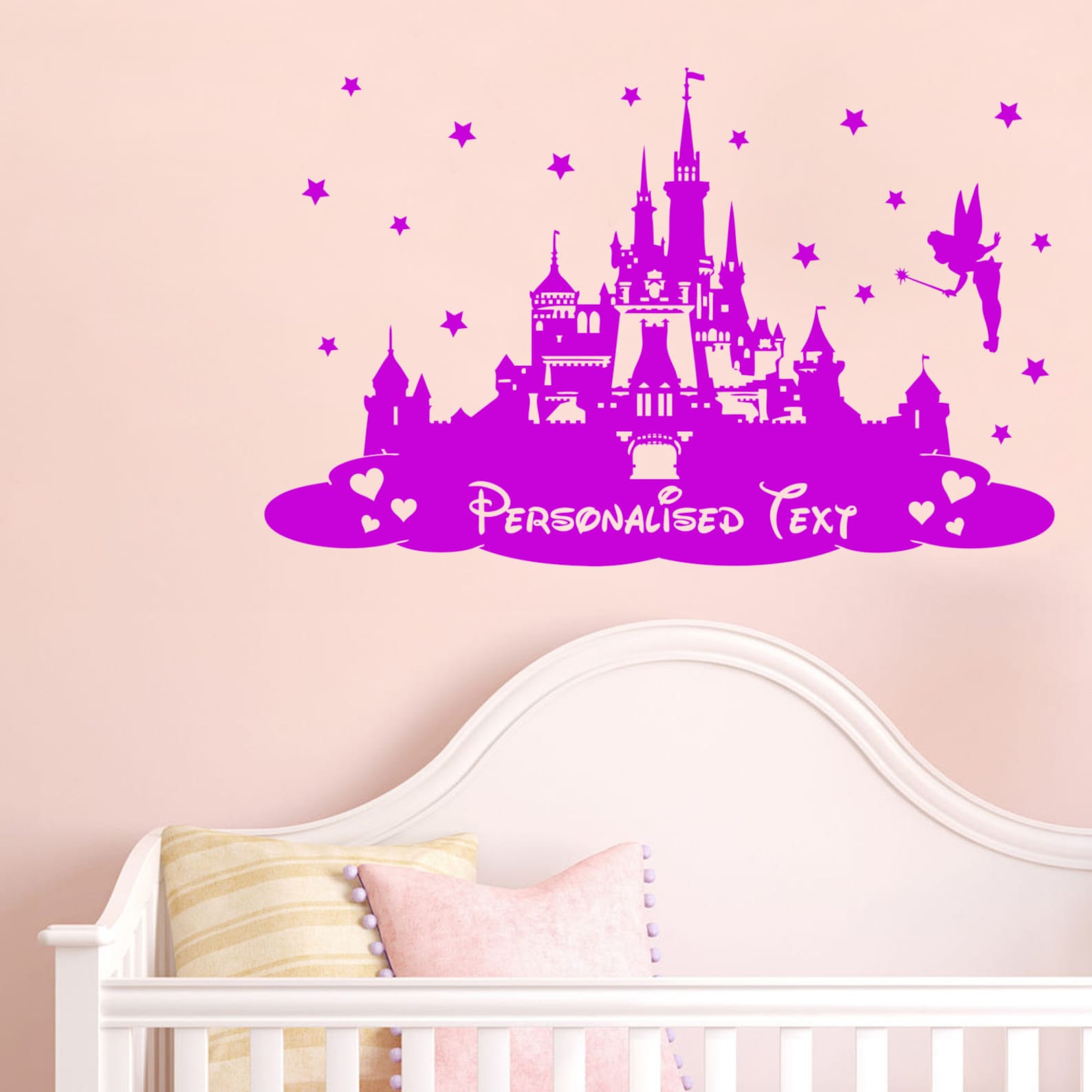 Disney Princess Castle Personalised Wall Sticker - Etsy