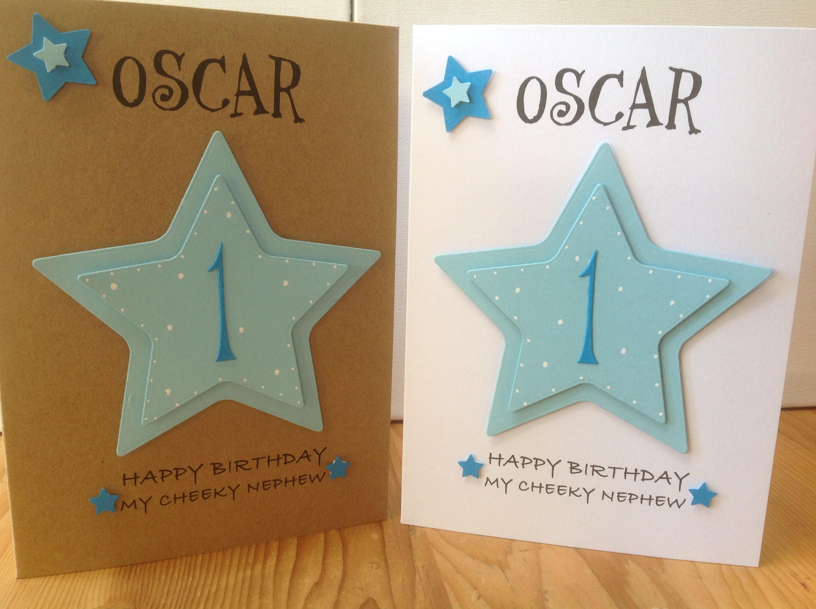 Handmade personalised 1st birthday card personalised with | Etsy