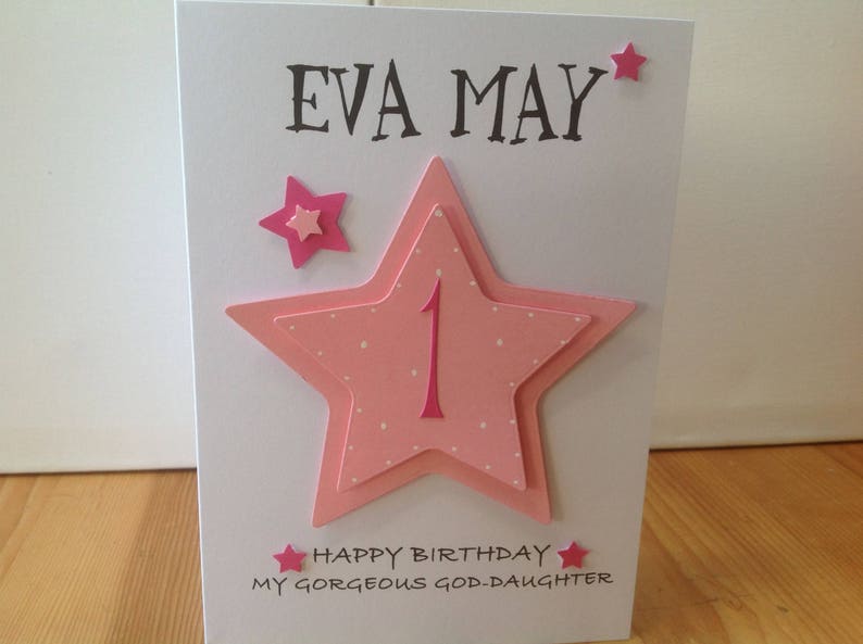 Handmade Personalised 1st Birthday Card Personalised With - Etsy UK