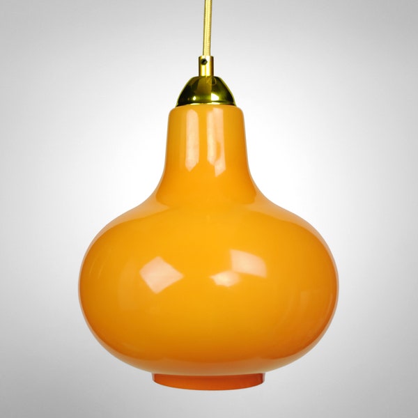 Orange Glass Retro Pendant Light - Etsy UK
