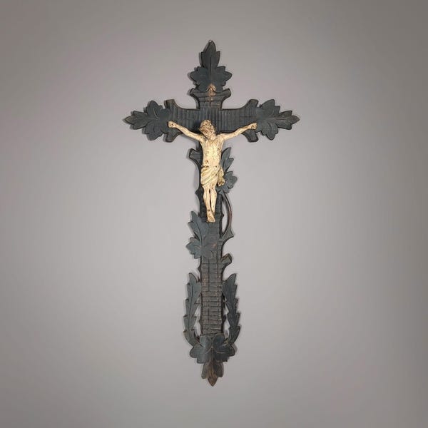 Black Crucifix - Etsy