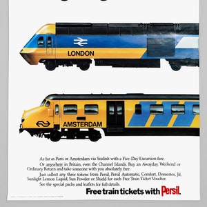 1980s British Rail Train Advertisement Poster, 101cm X 63 Cm Size ...