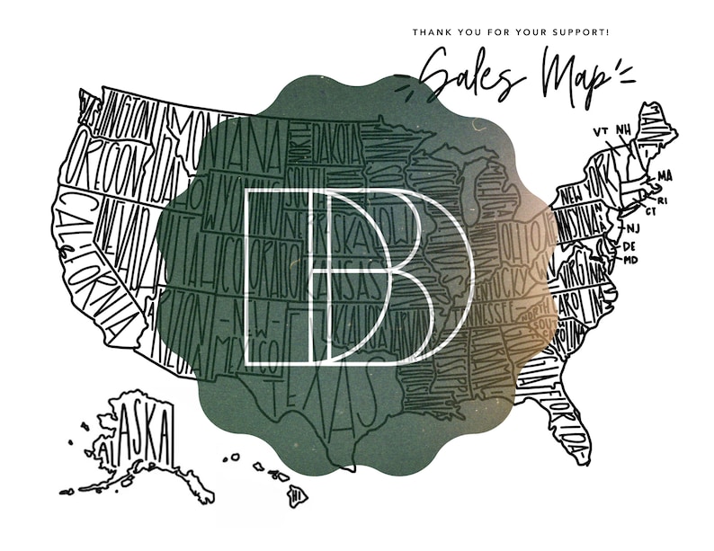 Sales Map Digital Download Printable Sales Tracker Small Business Tool ...