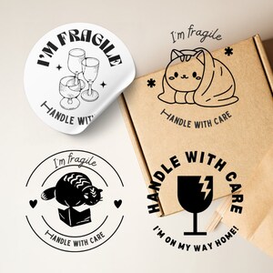 Fragile Thermal Label Bundle, Thermal Printer Stickers, Shipping ...