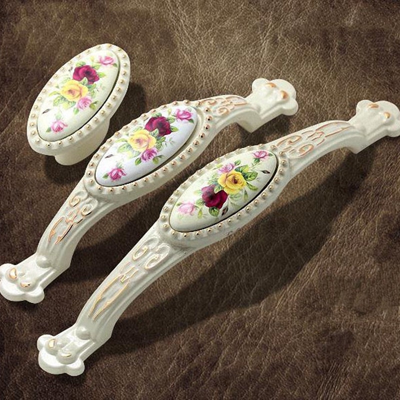 White Drawer Pulls - Etsy