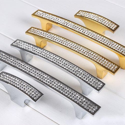 Glass Crystal Drawer Knobs Handles Rhinestone Dresser Knobs | Etsy