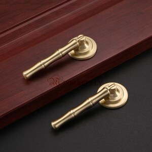 Bamboo-joint Drop Pendant Knobs Brushed Brass Gold Cabinet - Etsy