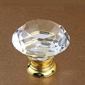 Gold Silver Glass Knobs Dresser Knobs Pulls Drawer Knobs Pulls Handles Crystal Knobs Handles ...