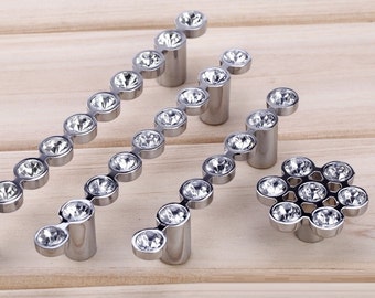 Bling Dresser Drawer Glass Pulls Handles / Kitchen Cabinet - Etsy