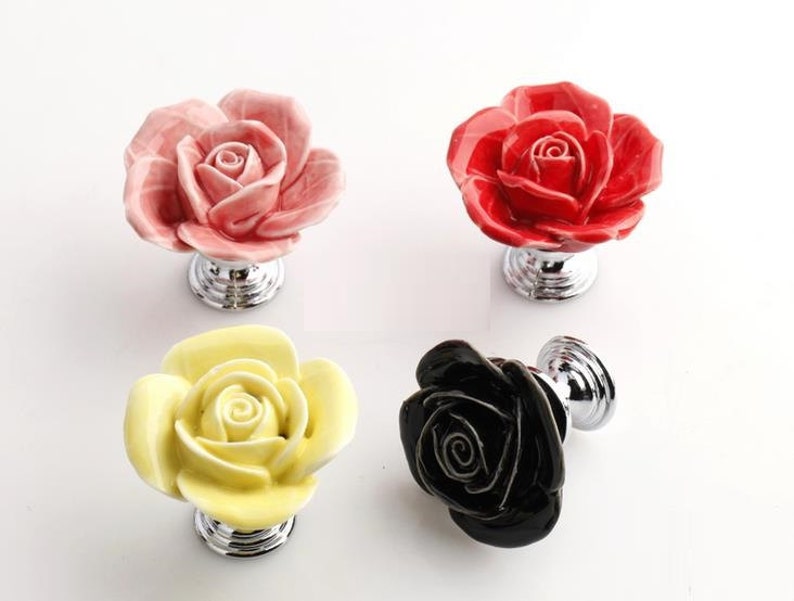 Rose Dresser Knobs Drawer Knob Pull Handles Kitchen Cabinet - Etsy
