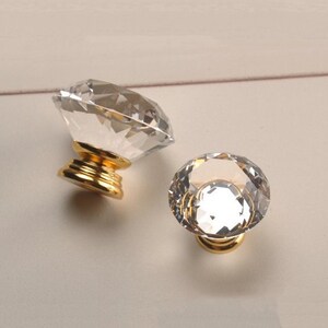 Gold Silver Glass Knobs Dresser Knobs Pulls Drawer Knobs Pulls Handles Crystal Knobs Handles ...