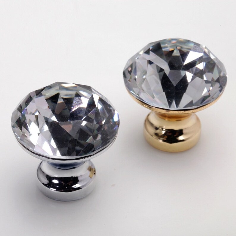 Glass Knobs / Crystal Dresser Knobs Pulls Drawer Knobs Pulls | Etsy