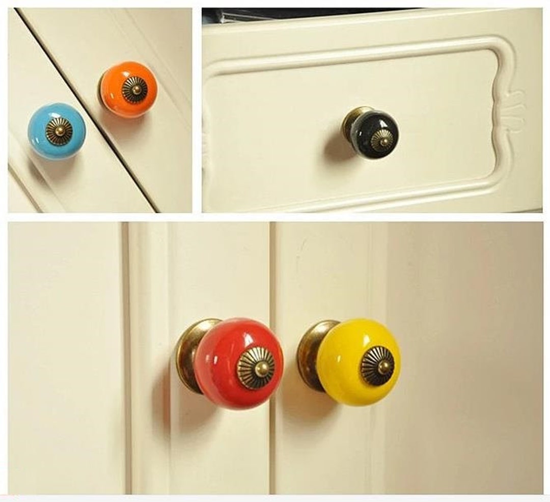 Dresser Knobs Handles Colorful Drawer Knobs Pulls Ceramic Knobs Pulls ...