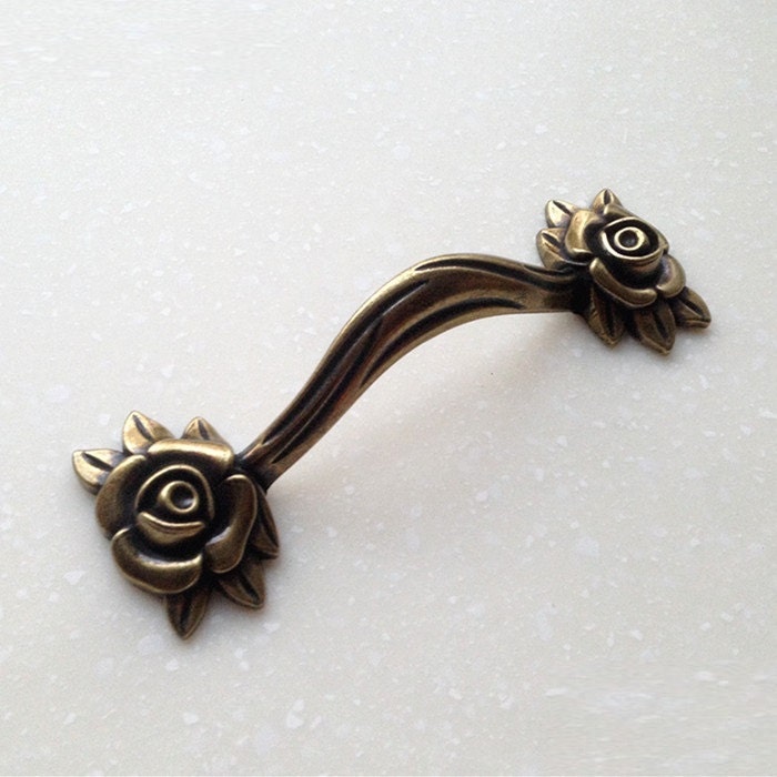 Drawer Handles Pulls Rose Flower Dresser Pulls Handles Knobs - Etsy