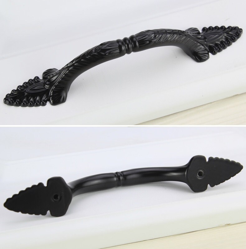 Shabby Chic Drawer Pulls Handles Black Dresser Pulls Handles | Etsy