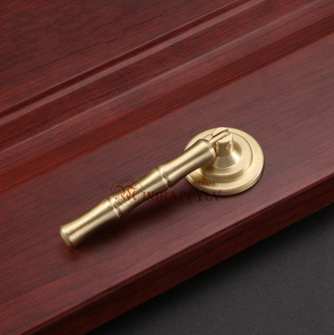 Bamboo-joint Drop Pendant Knobs Brushed Brass Gold Cabinet - Etsy