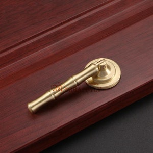 Bamboo-joint Drop Pendant Knobs Brushed Brass Gold Cabinet - Etsy