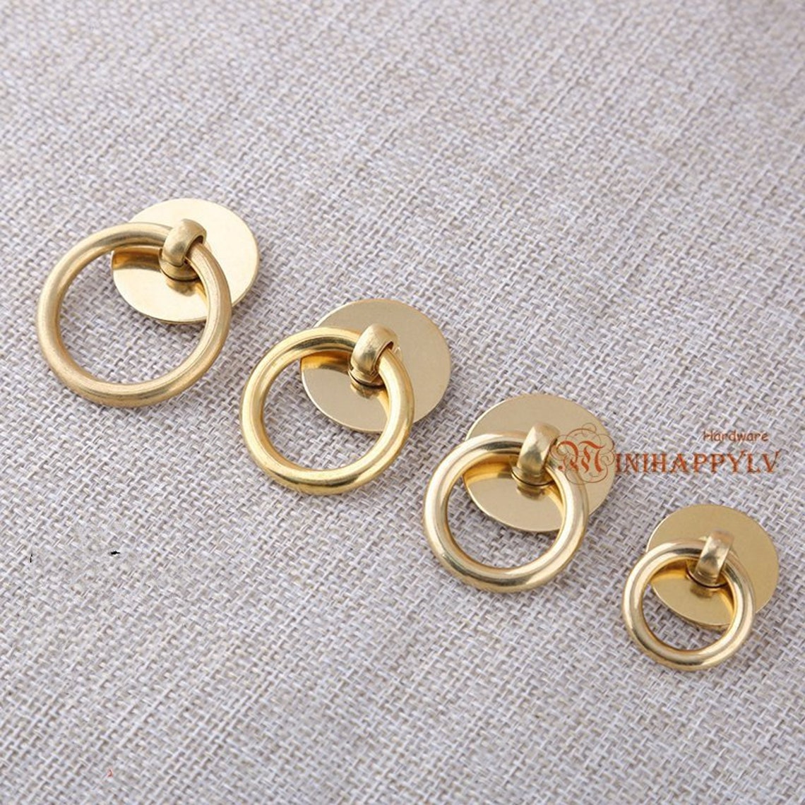 Brass Drop Rings Pulls Cabinet Door Knobs Pull Dresser Pulls - Etsy