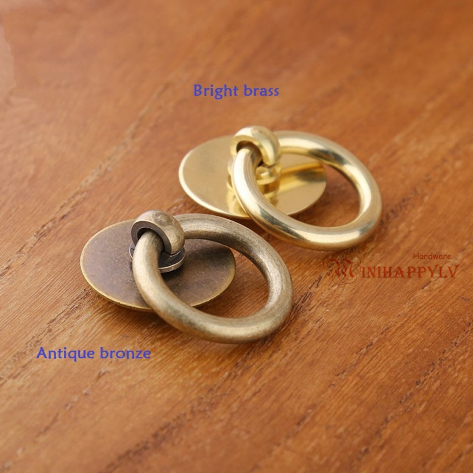 Brass Drop Rings Pulls Cabinet Door Knobs Pull Dresser Pulls - Etsy