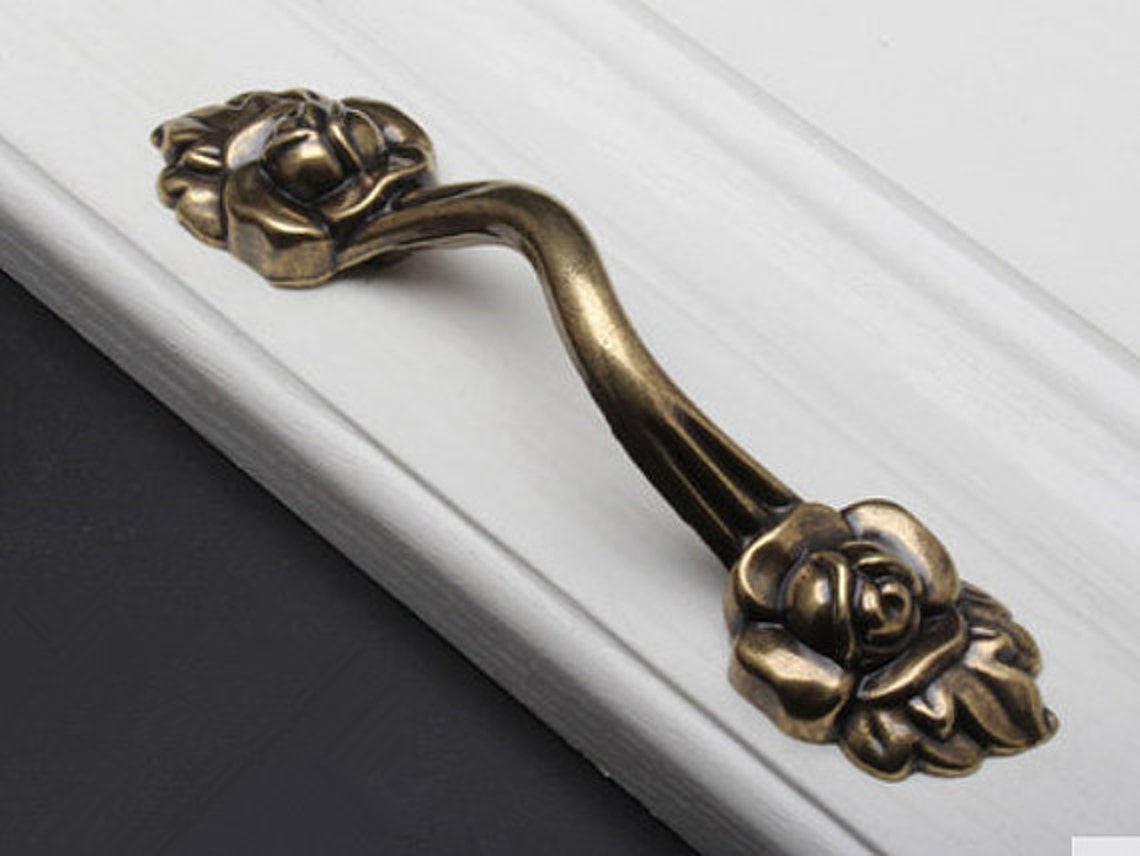 3.78rose Flower Dresser Knobs Pulls Drawer Knobs Pulls - Etsy