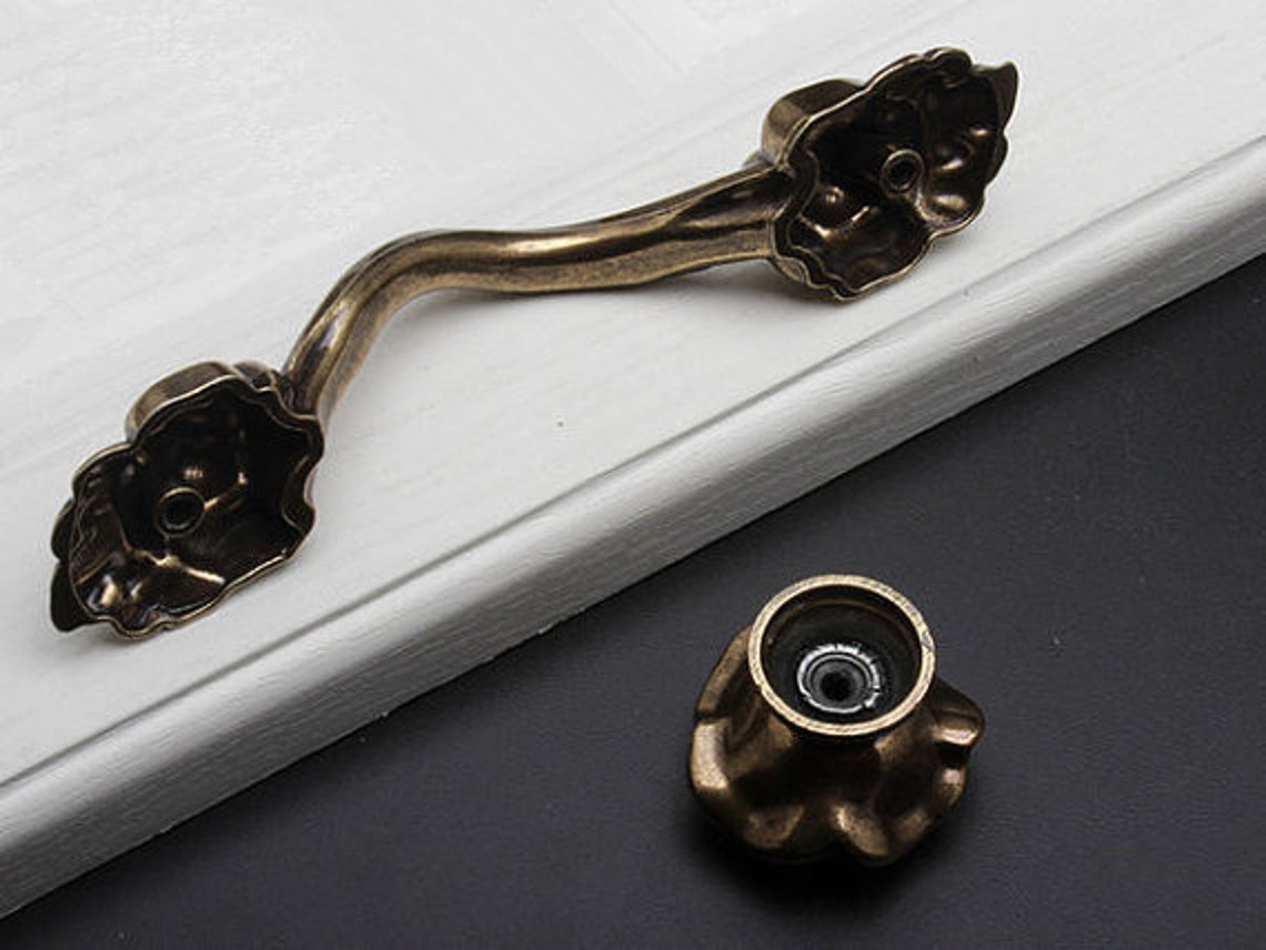 3.78rose Flower Dresser Knobs Pulls Drawer Knobs Pulls - Etsy