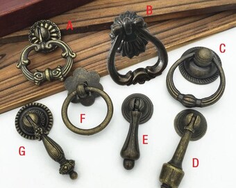 5 1/2 Drop Bail Dresser Pull Handle Drawer Pulls Handles Rustic Antique ...
