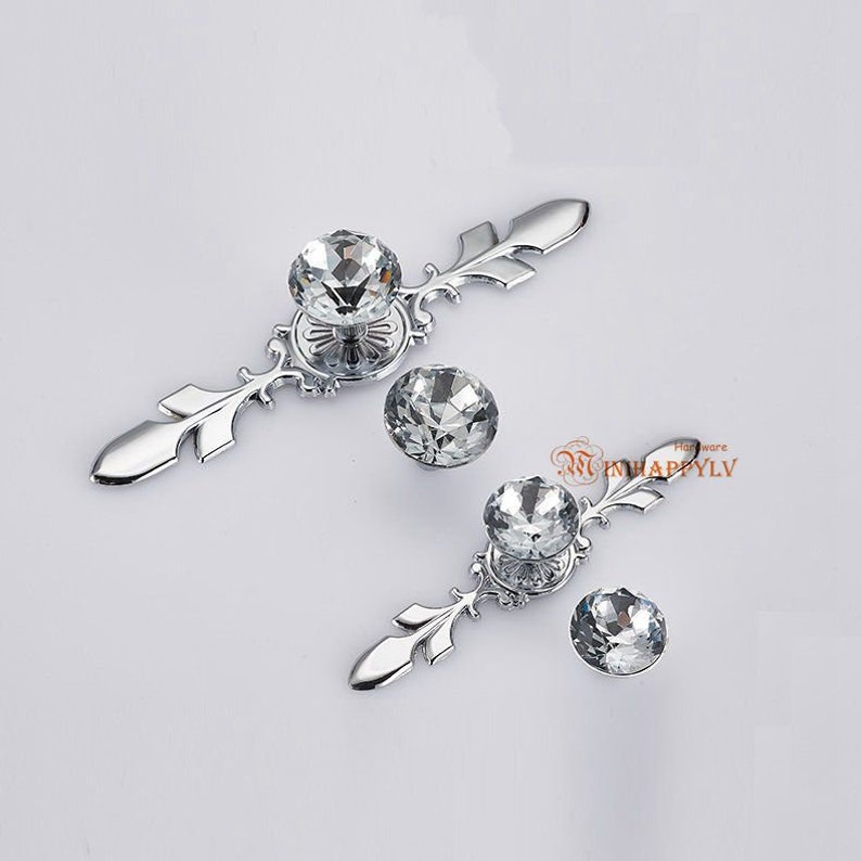 Glass Drawer Knobs Pulls Crystal Dresser Knobs Pulls Handles - Etsy