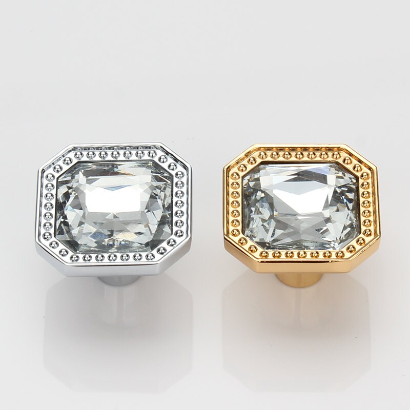 Sparkle Glass Knobs / Crystal Dresser Drawer Knobs Pulls | Etsy