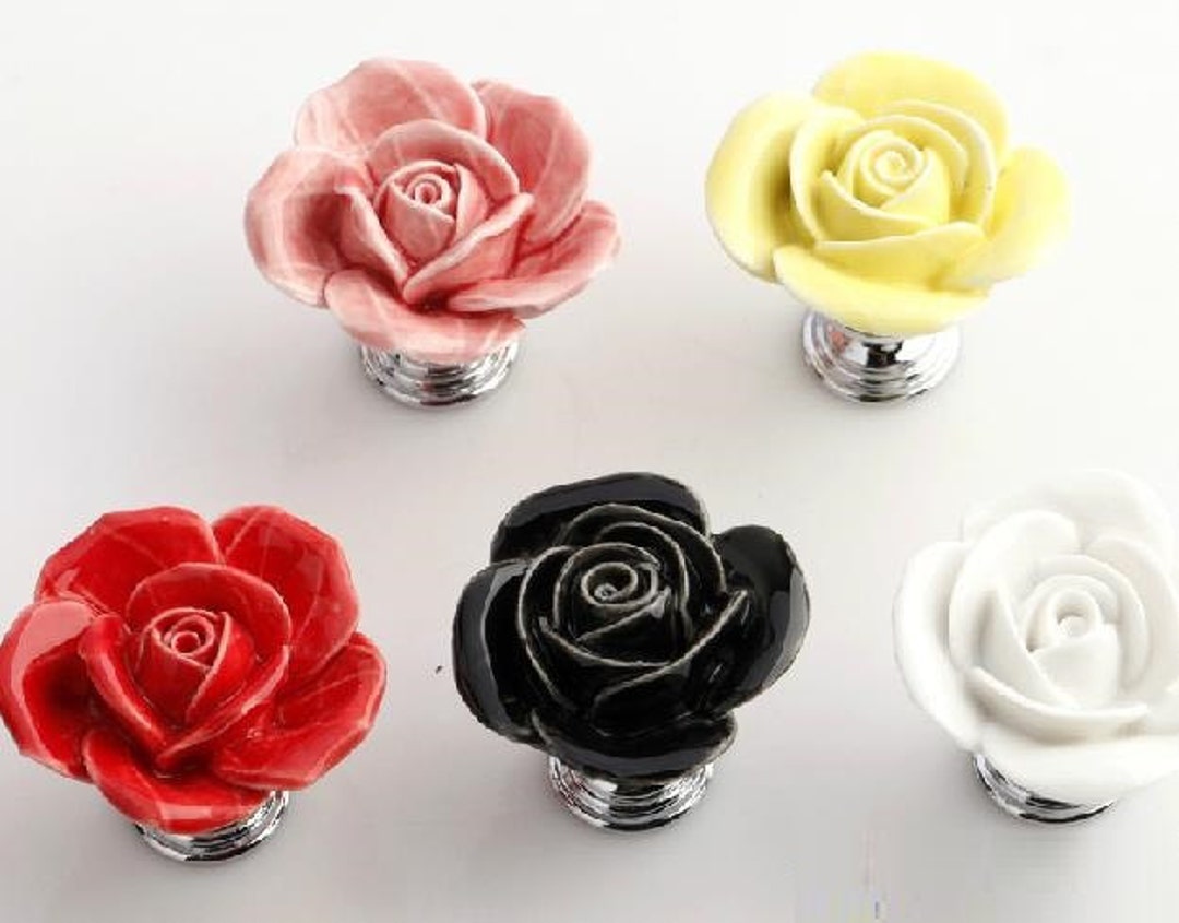Rose Dresser Knobs Drawer Knob Pull Handles Kitchen Cabinet Knobs ...