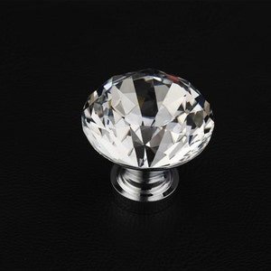 Glass Knobs / Clear Crystal Knob / Drawer Knobs / Dresser Pulls Handles ...