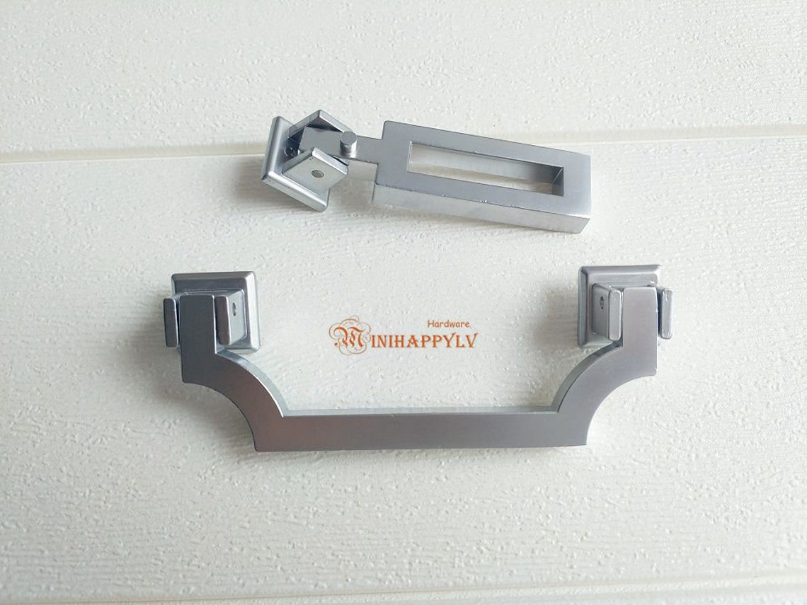 3.78 Brushed Silver Cabinet Door Knobs Pulls Dresser | Etsy