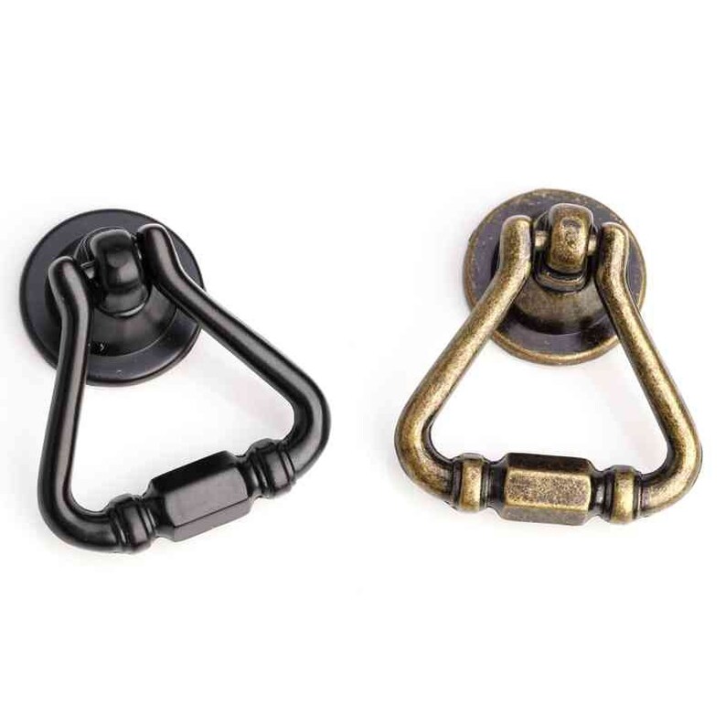 Drawer Pulls Knob Handles Triangular Ring Dresser Pull Knobs / - Etsy