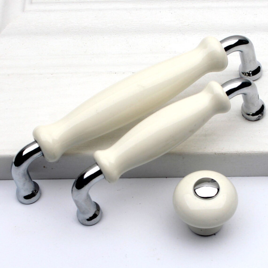 White Ceramic Dresser Knobs Pulls Drawer Pull Handles Knobs - Etsy
