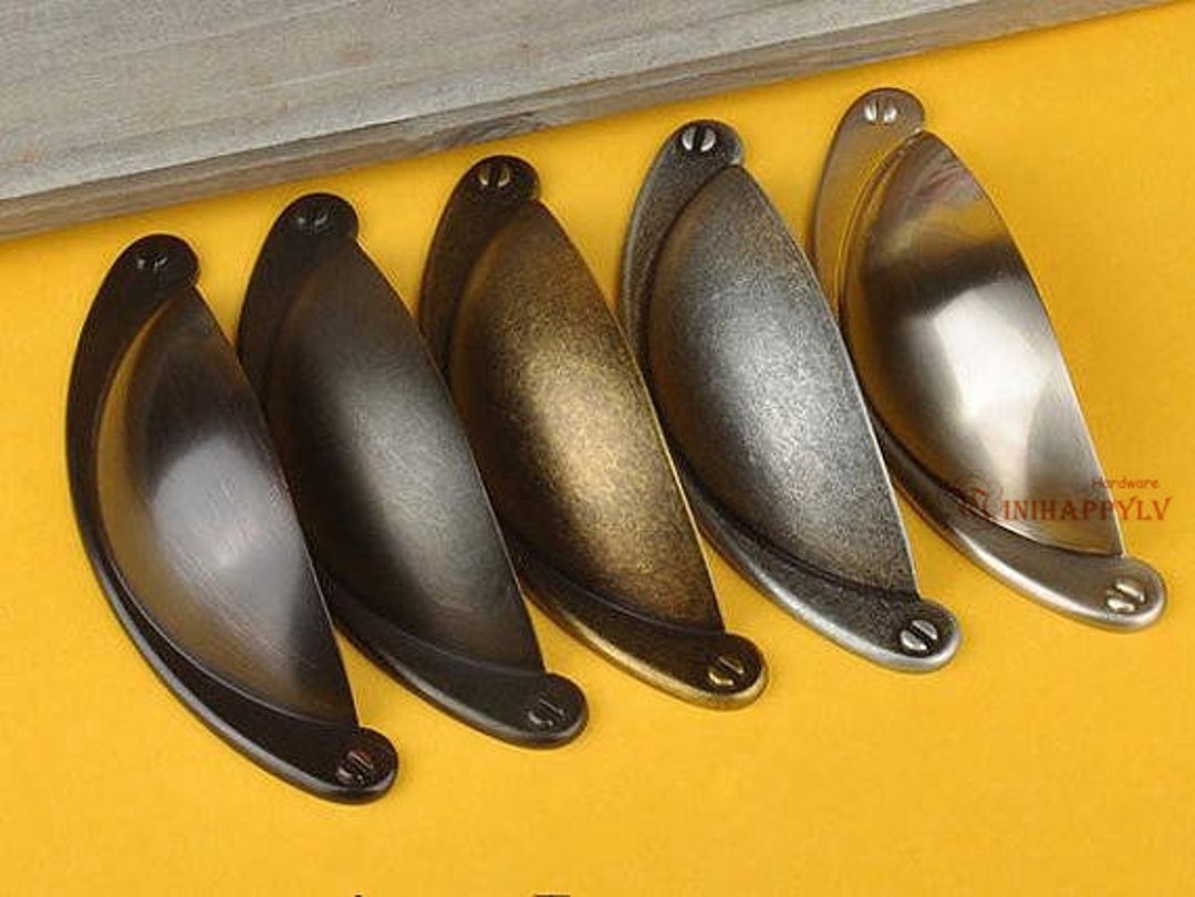 2.5" Cup Shell Drawer Pulls Handles Dresser Pulls Handles Knobs Cabinet ...