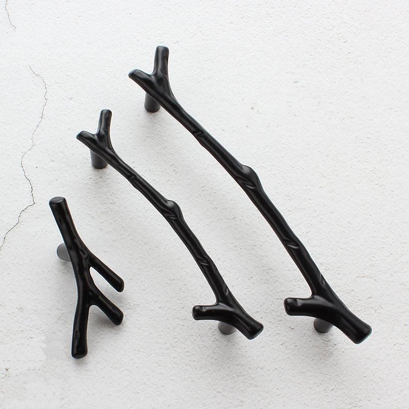 Dresser Knobs Pulls Branch Drawer Knobs Pulls Handles Black - Etsy