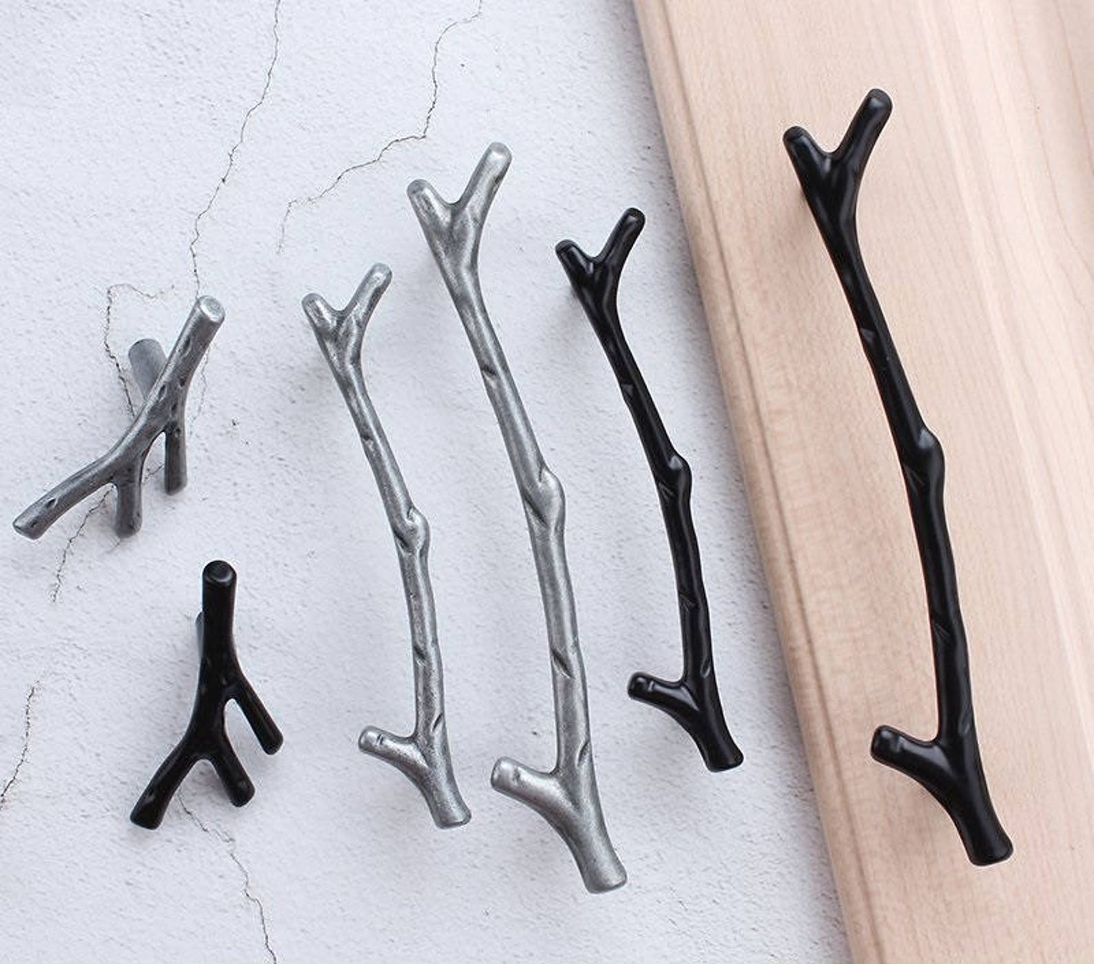 Dresser Knobs Pulls Branch Drawer Knobs Pulls Handles Black - Etsy