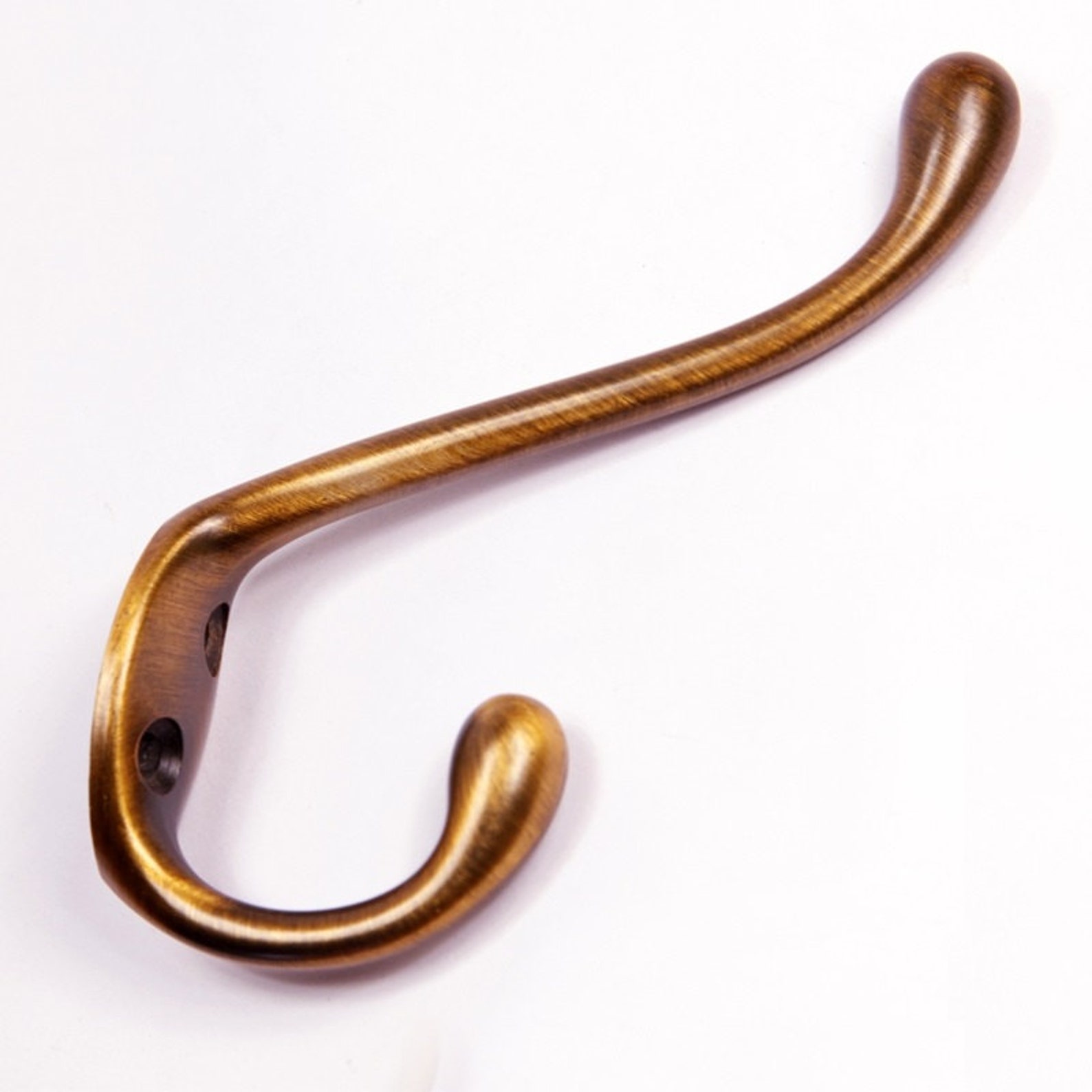 Vintage Look Wall Hooks Decorative Hooks Antique Brass Double | Etsy