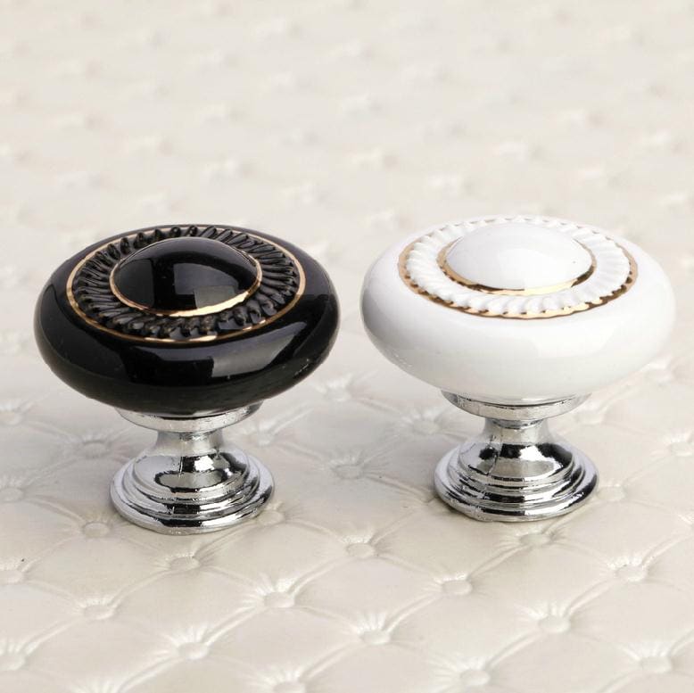 Dresser Knobs Drawer Knobs Pulls Handles / White Black Silver | Etsy