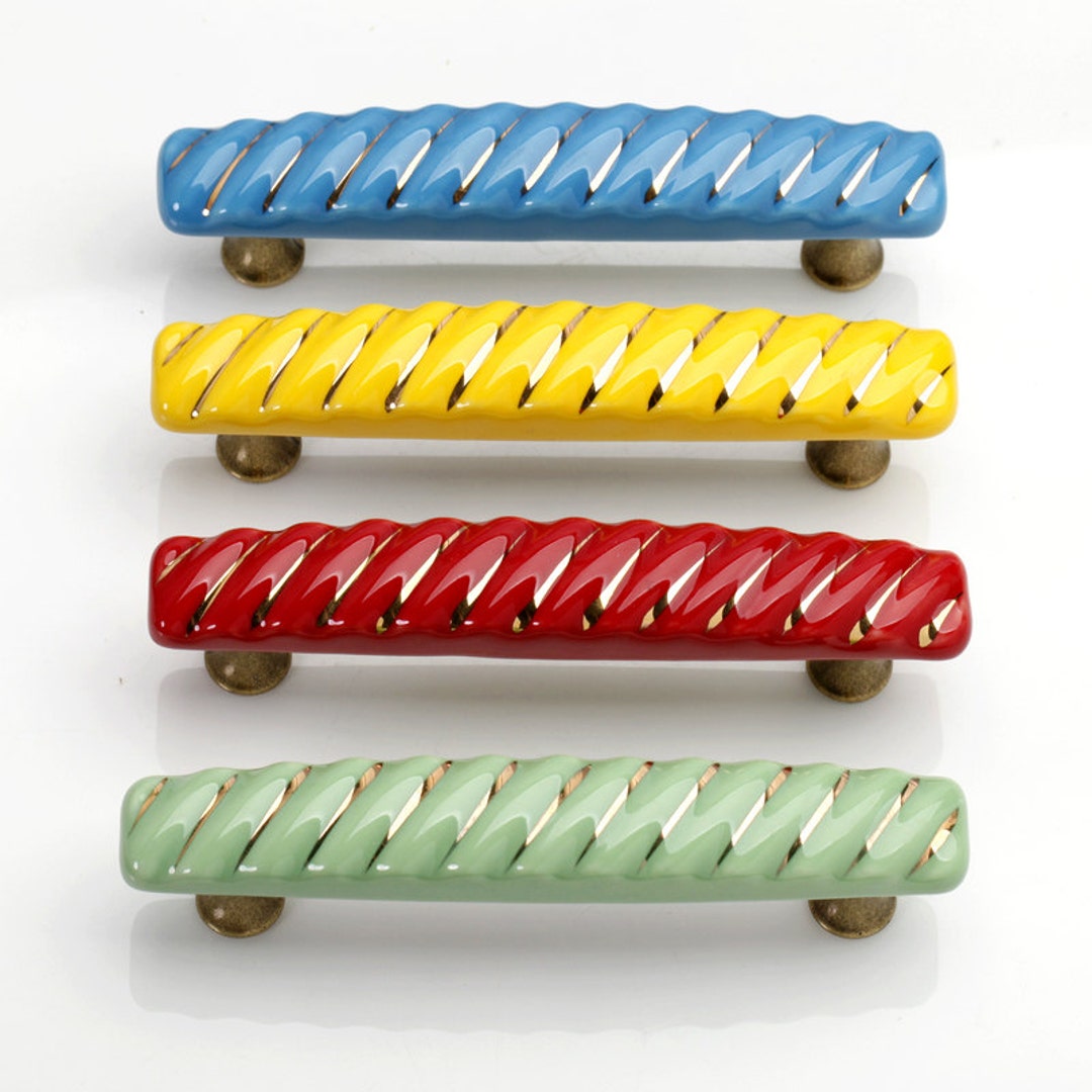 Colorful Knobs Handles Dresser Drawer Knobs Pulls Ceramic Cabinet Knobs ...