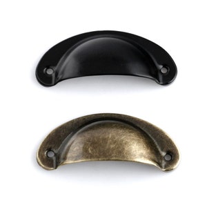 Vintage Style Dresser Pulls Shell Iron Drawer Handles Pulls Knobs ...