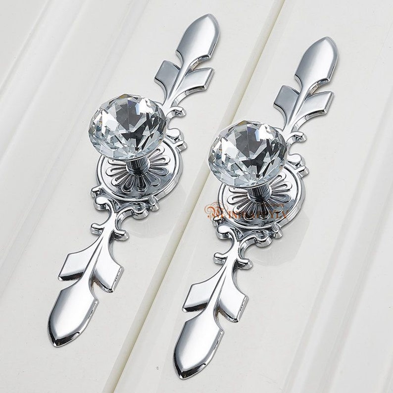 Glass Drawer Knobs Pulls Crystal Dresser Knobs Pulls Handles - Etsy