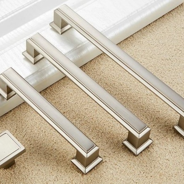 Brushed Nickel Cabinet Pulls - Etsy