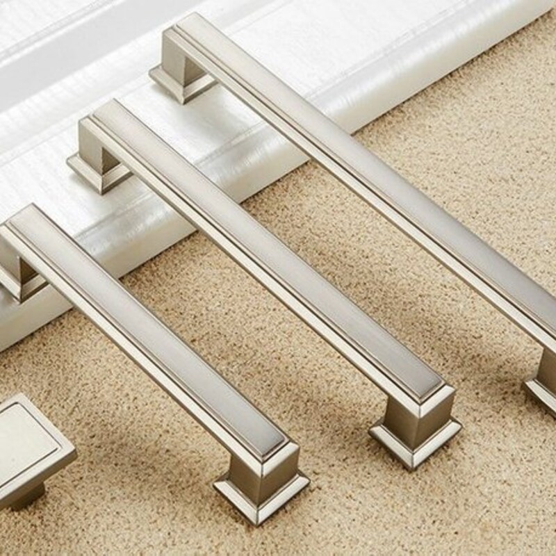Brushed Nickel Cabinet Pulls - Etsy