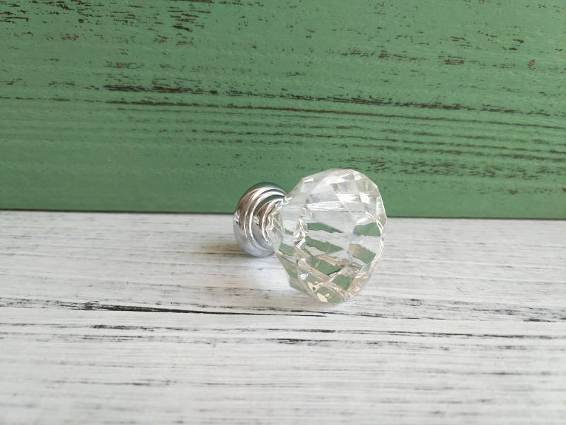 Organic Glass Knobs Clear Crystal Look Knobs Drawer Knobs | Etsy