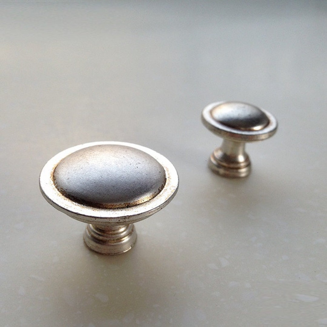 Small Knobs Dresser Knob Kitchen Cabinet Knobs Handles Antique Silver ...