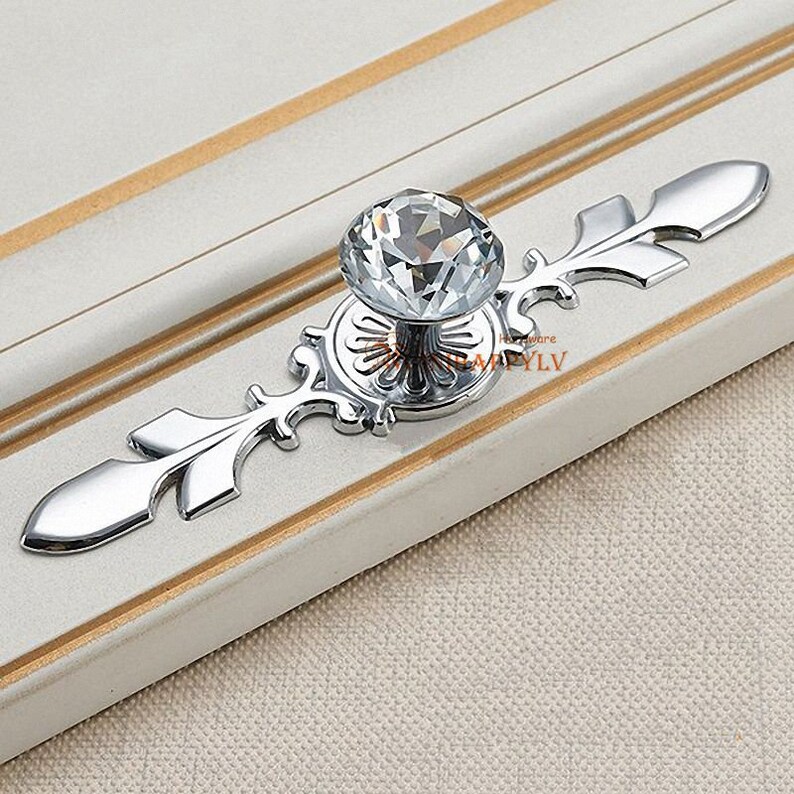 Glass Drawer Knobs Pulls Crystal Dresser Knobs Pulls Handles - Etsy