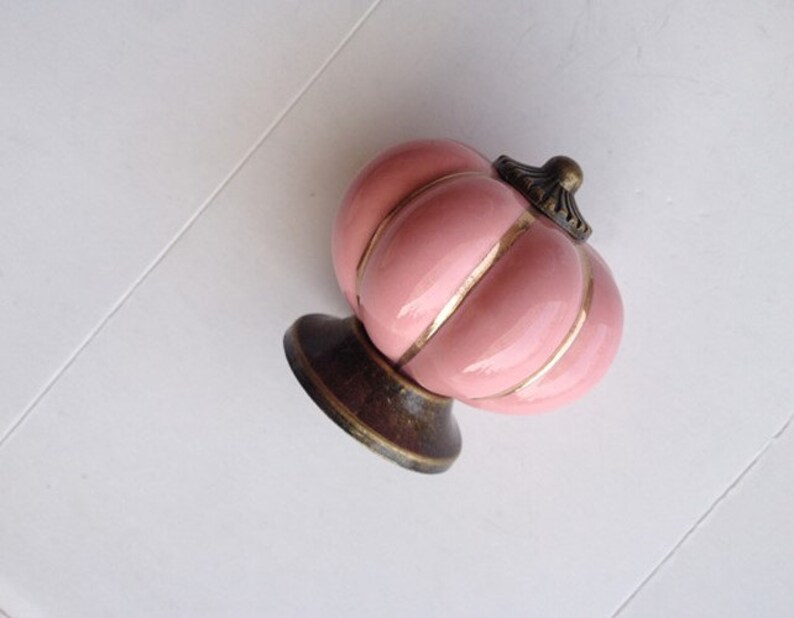 Pink Cabinet Knobs Pumpkin Knobs Kitchen Dresser Knob Drawer - Etsy