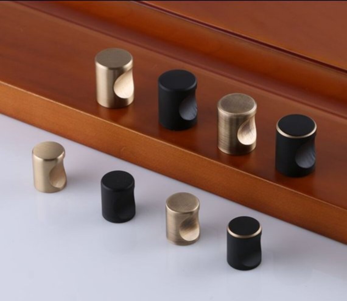Pure Copper Knobs Drawer Knobs Pulls Handles Small Dresser | Etsy