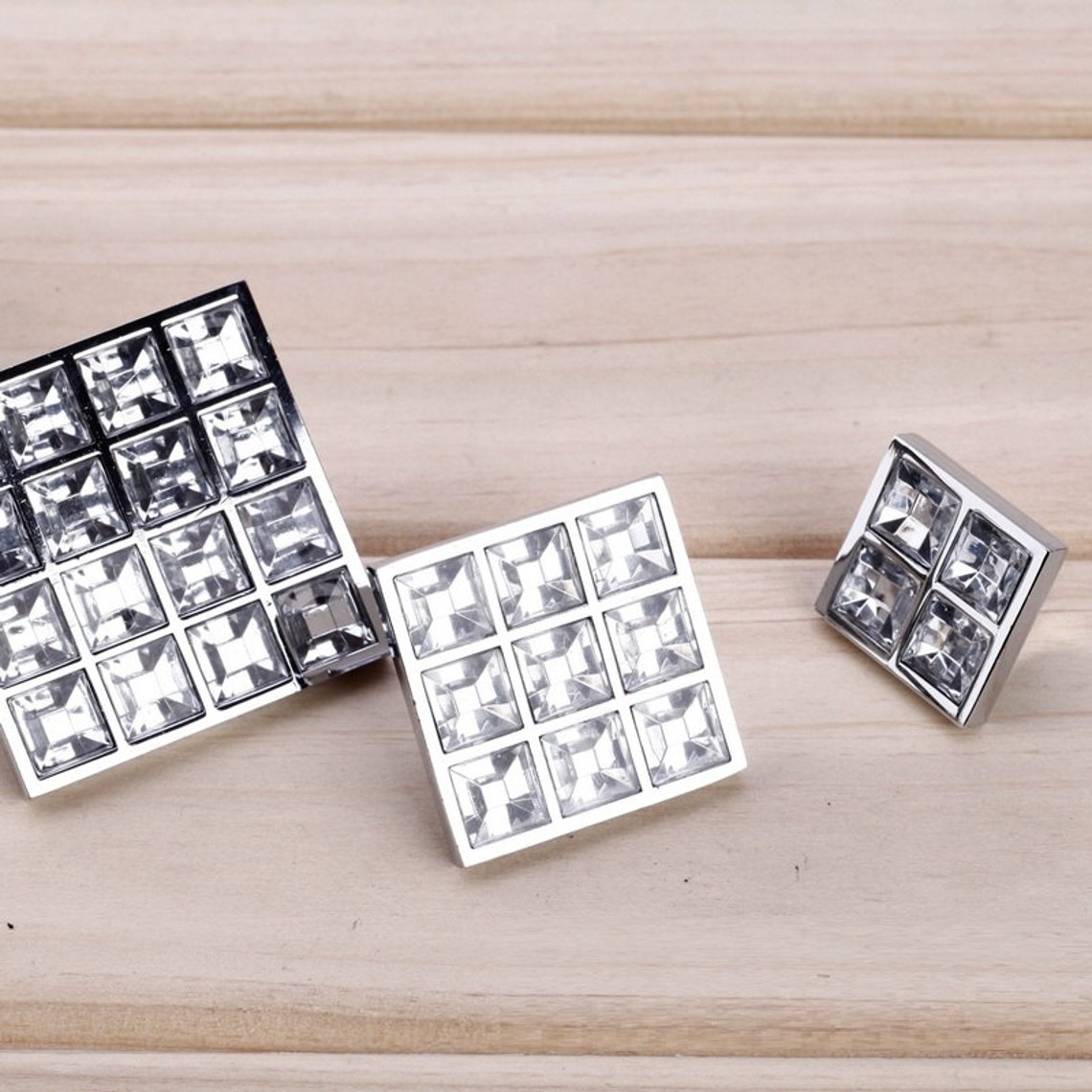 Crystal Knobs Handles Glass Knobs Dresser Knob Clear Square - Etsy