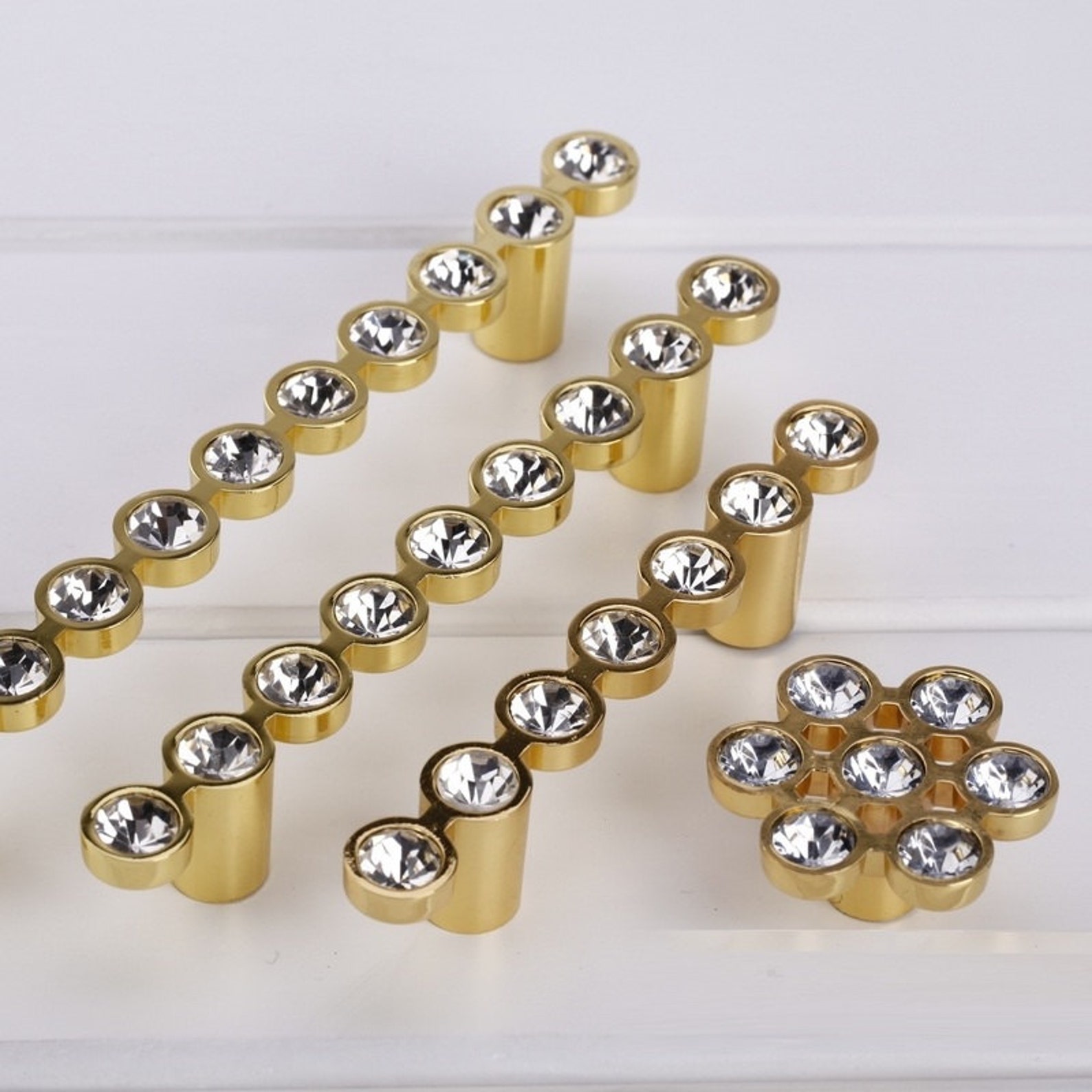 Crystal Drawer Pulls Handles Glass Dresser Handles Pull - Etsy